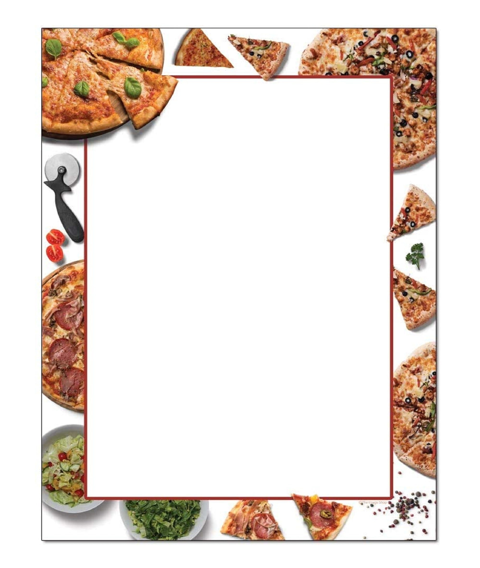Pizza Party Letterhead Laser & Inkjet Printer Paper - 25 Sheets ...