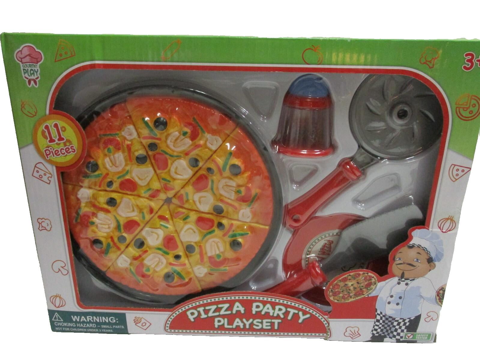 Pizza Party Playset Pretend Food and Accessories By Gourmet Play ...
