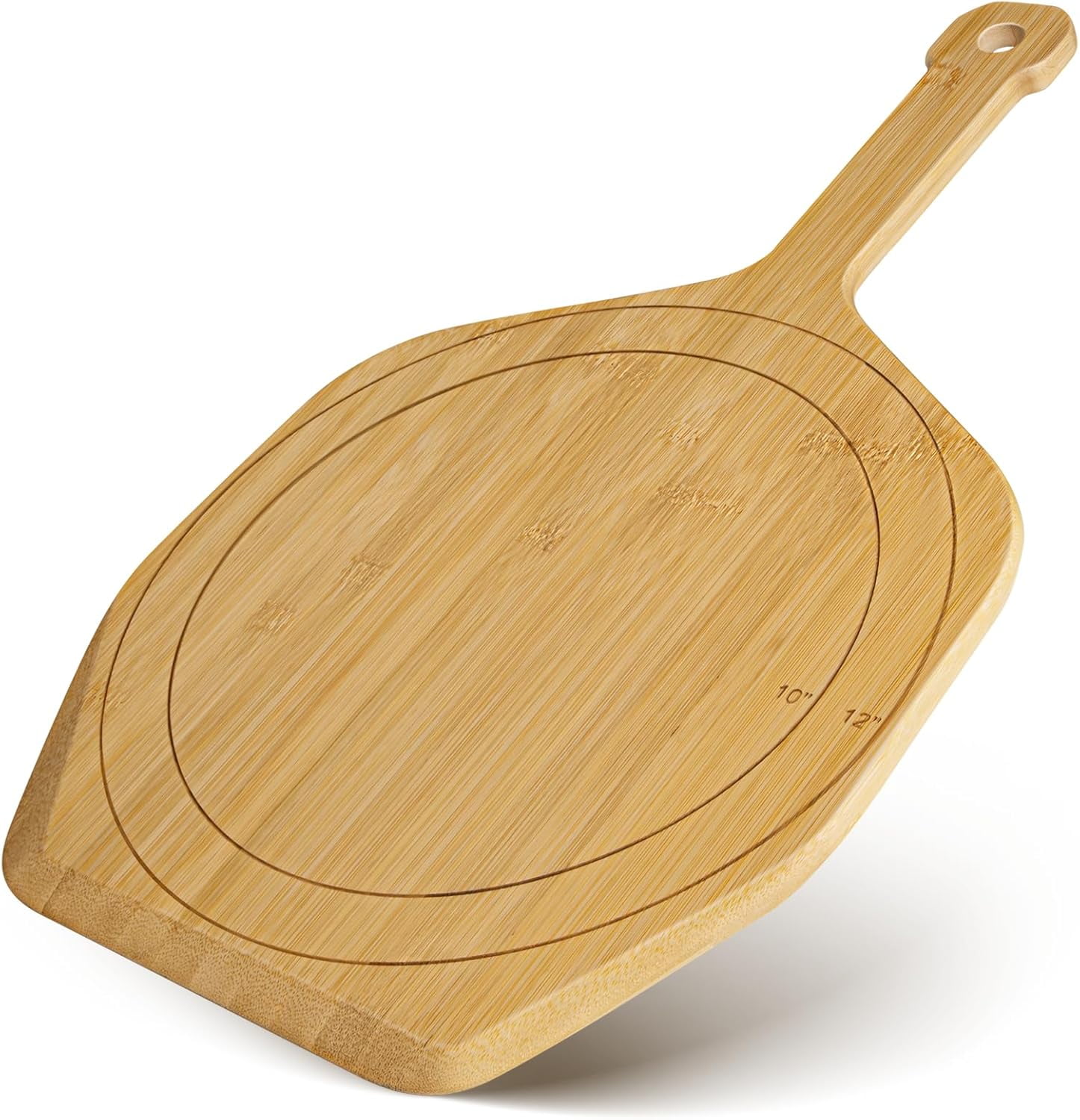 Pizza Peel,12in Natural Bamboo Wooden Pizza Paddle Spatula Pizza Peel ...