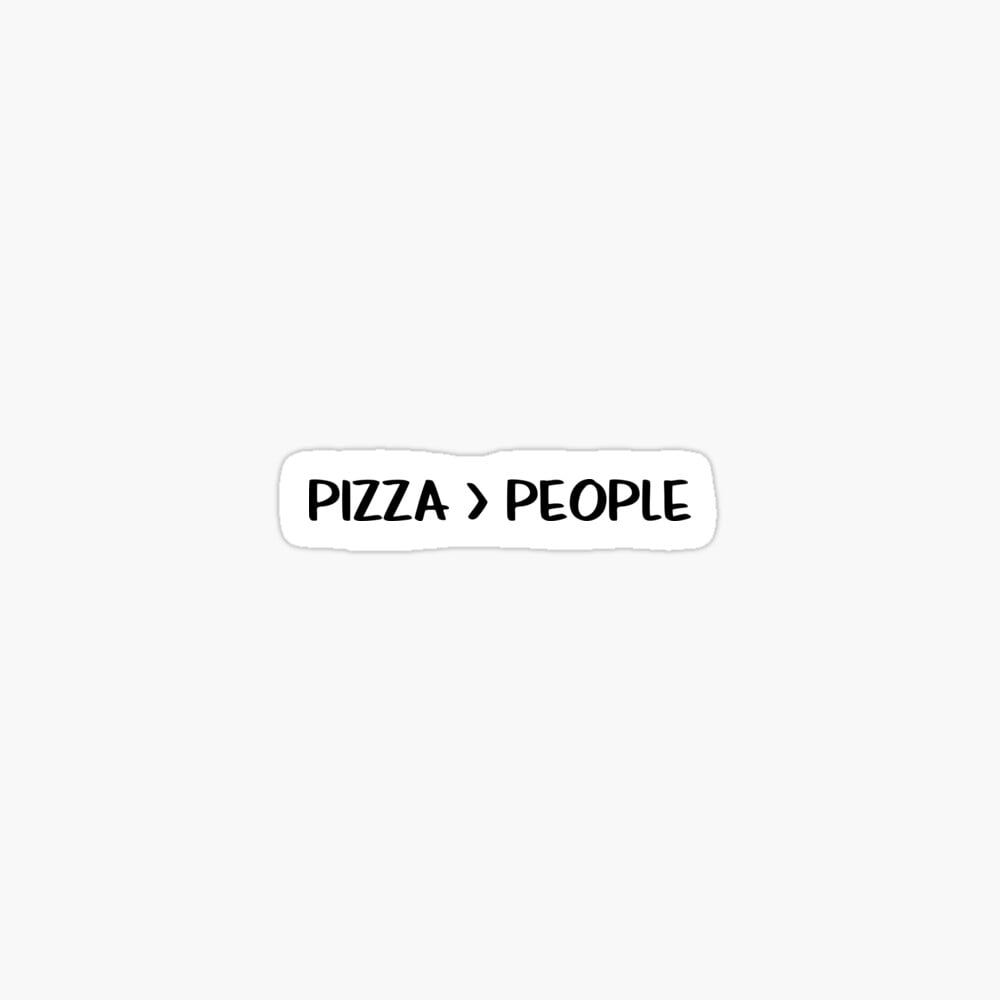 Pizza > People Sticker Phone Decal Water Bottle Stickers Car Decals ...