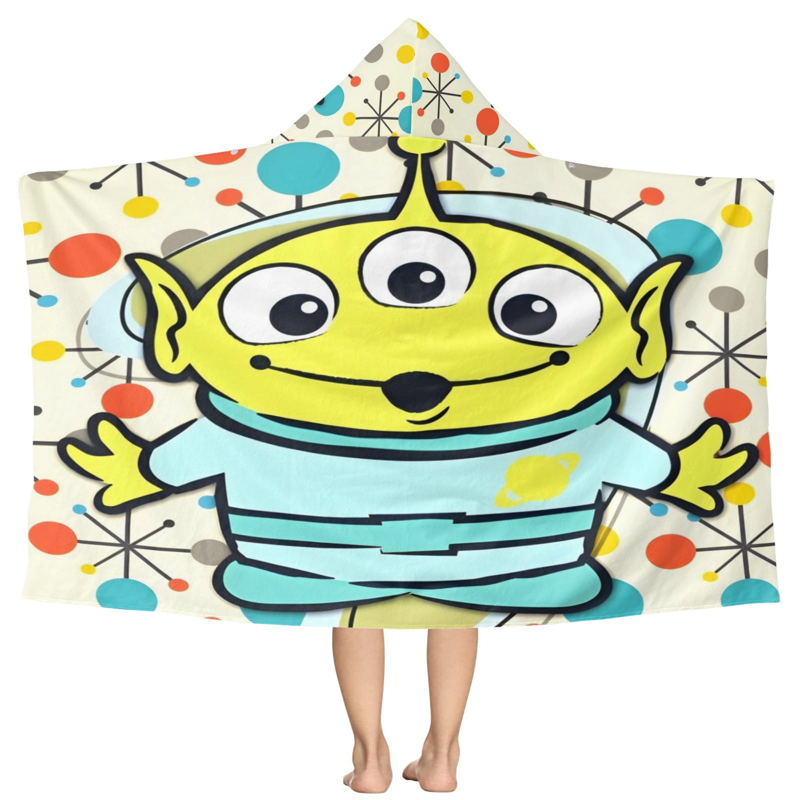 Pizza Planet（Aliens） Pattern Beach Poncho - Microfiber - Towel - Kids ...