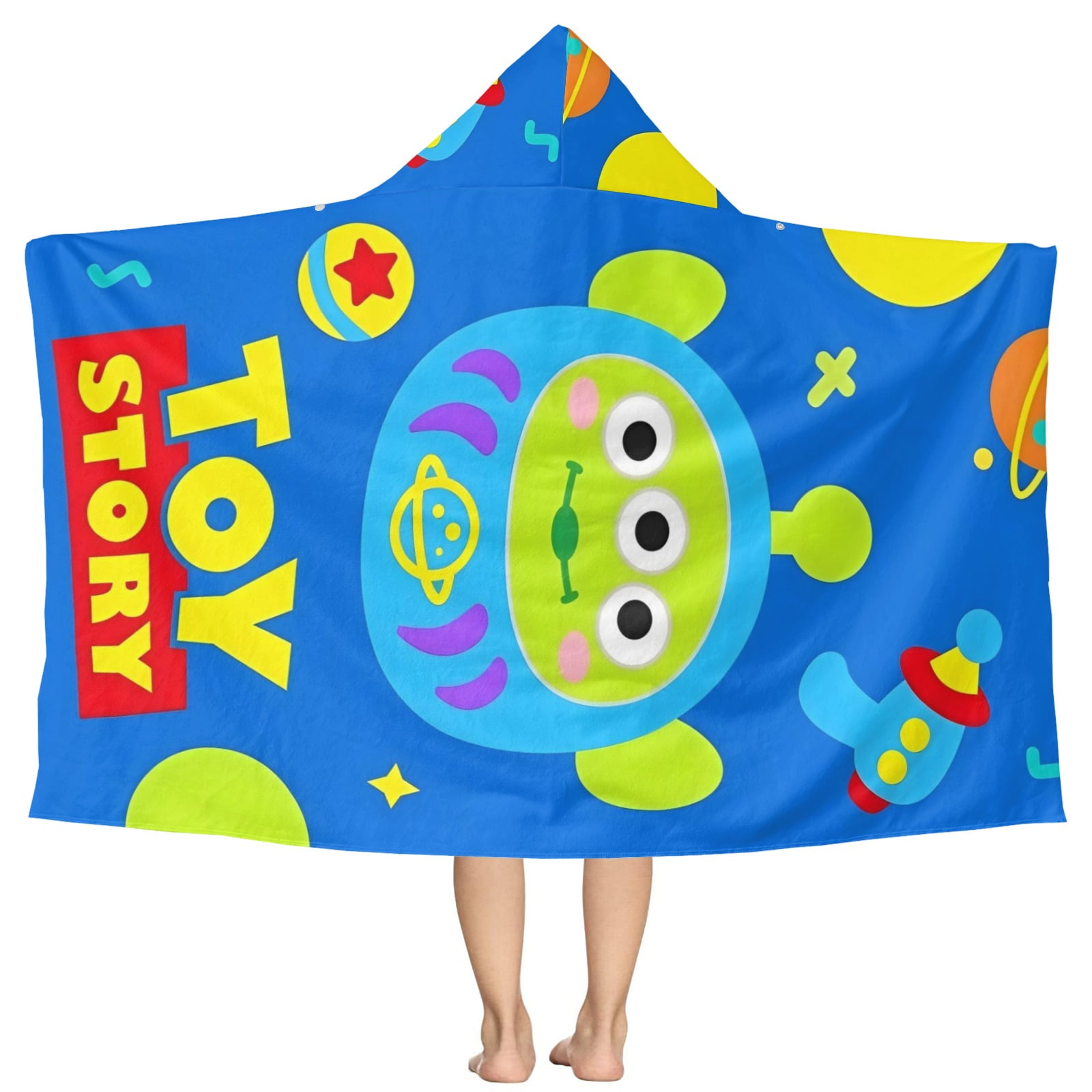 Pizza Planet（Aliens） Pattern Beach Poncho - Microfiber - Towel - Kids ...