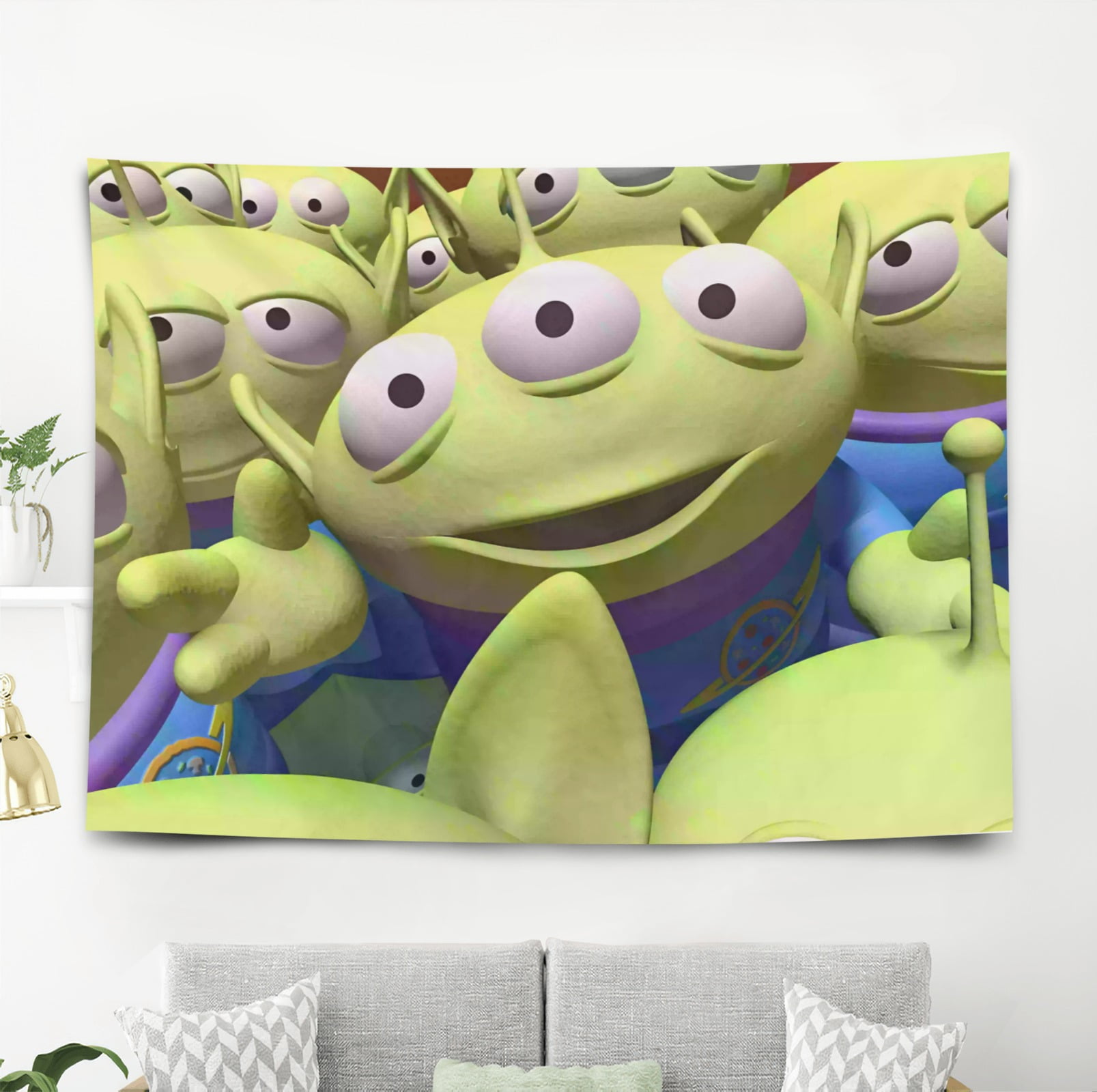 Pizza Planet Aliens-Theme Anti-pilling Tapestry Gift Wall Hanging ...