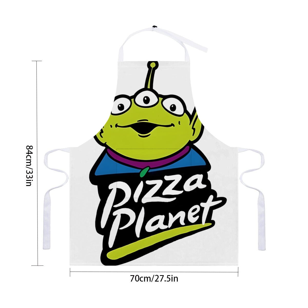 Pizza Planet Aliens apron designed with pockets and waterproof features ...