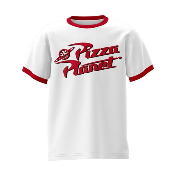 Disney Pizza Planet Adult Ringer Tee Shirt, XS-XL (Unisex) - Walmart.com