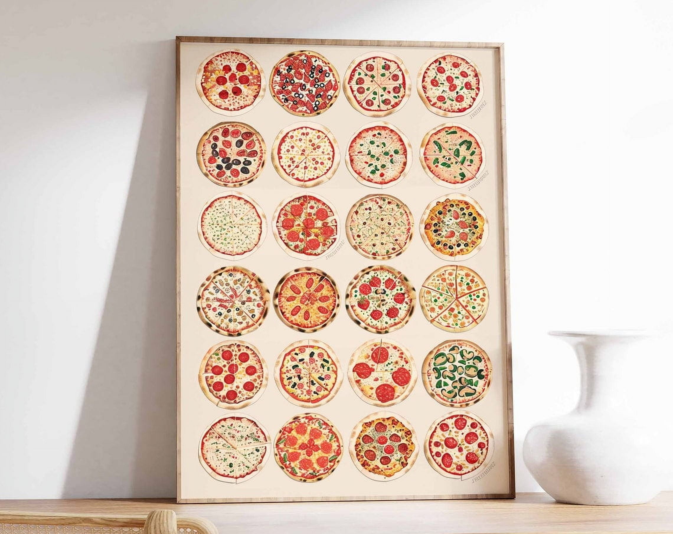Pizza Poster, Pizza Art, Kitchen Decor, Kitchen Poster, Food Art ...