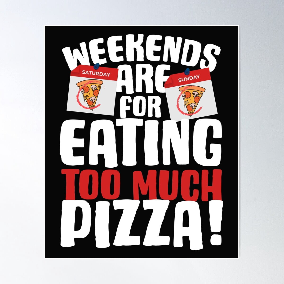 Pizza Poster Wall Art, Modern Wall Decor For Living Room Bedroom, 16x24 ...