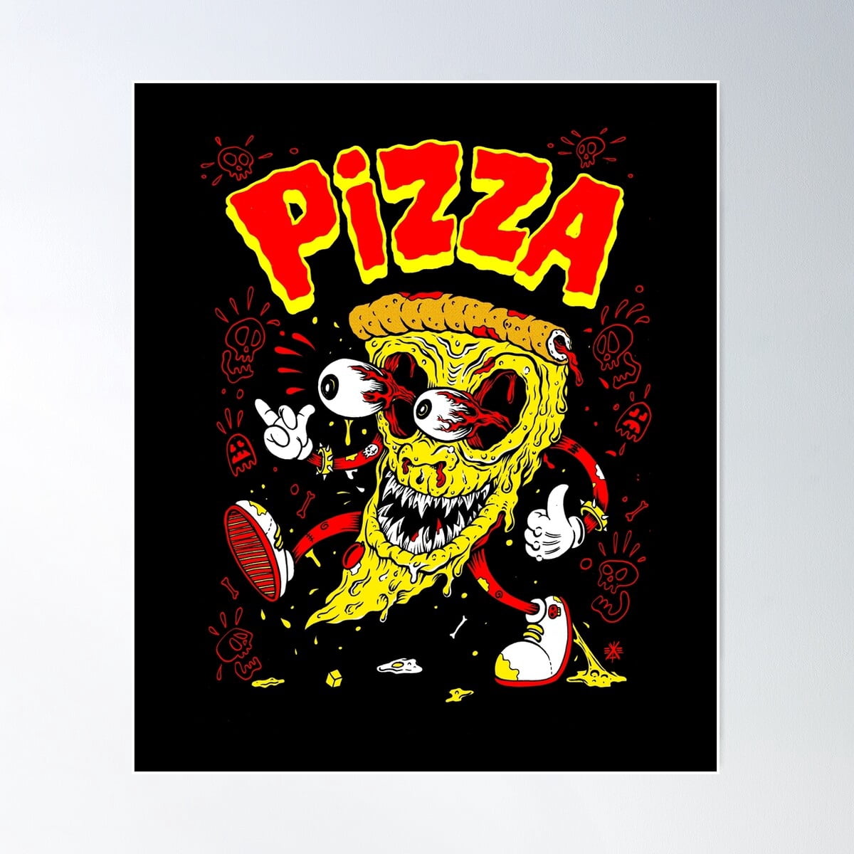 Pizza! Poster Wall Art, Modern Wall Decor For Living Room Bedroom ...