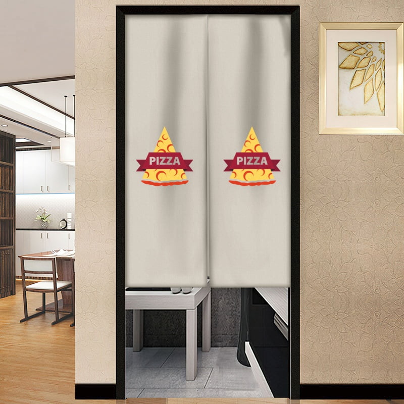 Pizza Shop Door Curtain Norens Japanese Curtains Pizza Restaurant Half ...
