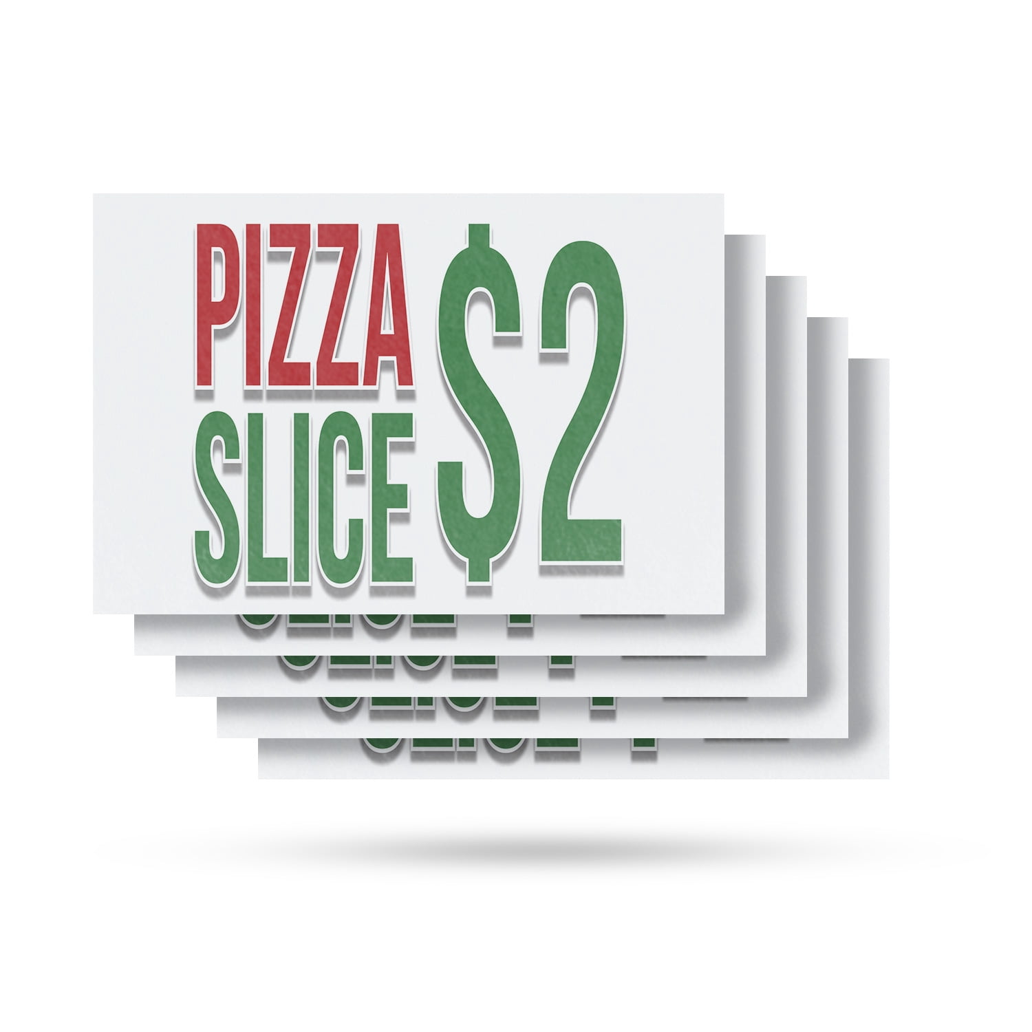 Pizza Slice $2 Vinyl Decal 5 Pack of 24 Inch x 36 Inch Weatherproof ...