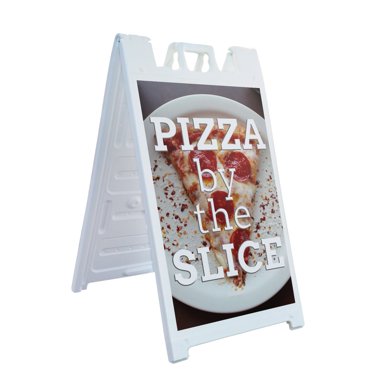 Pizza by the Slice 24" x 36" Double Sided A-Frame Sidewalk Sign ...