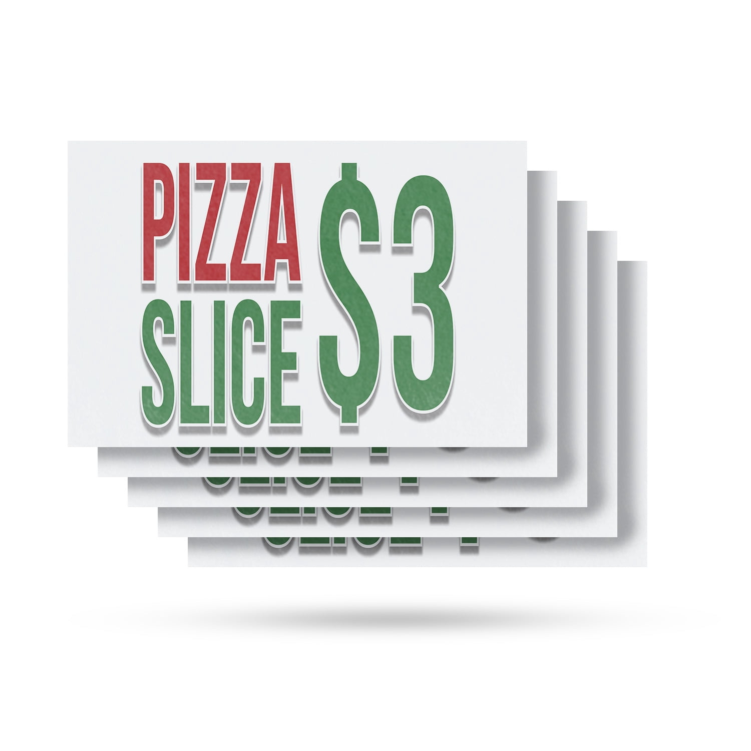 Pizza Slice $3 Vinyl Decal 5 Pack of 24 Inch x 36 Inch Weatherproof ...