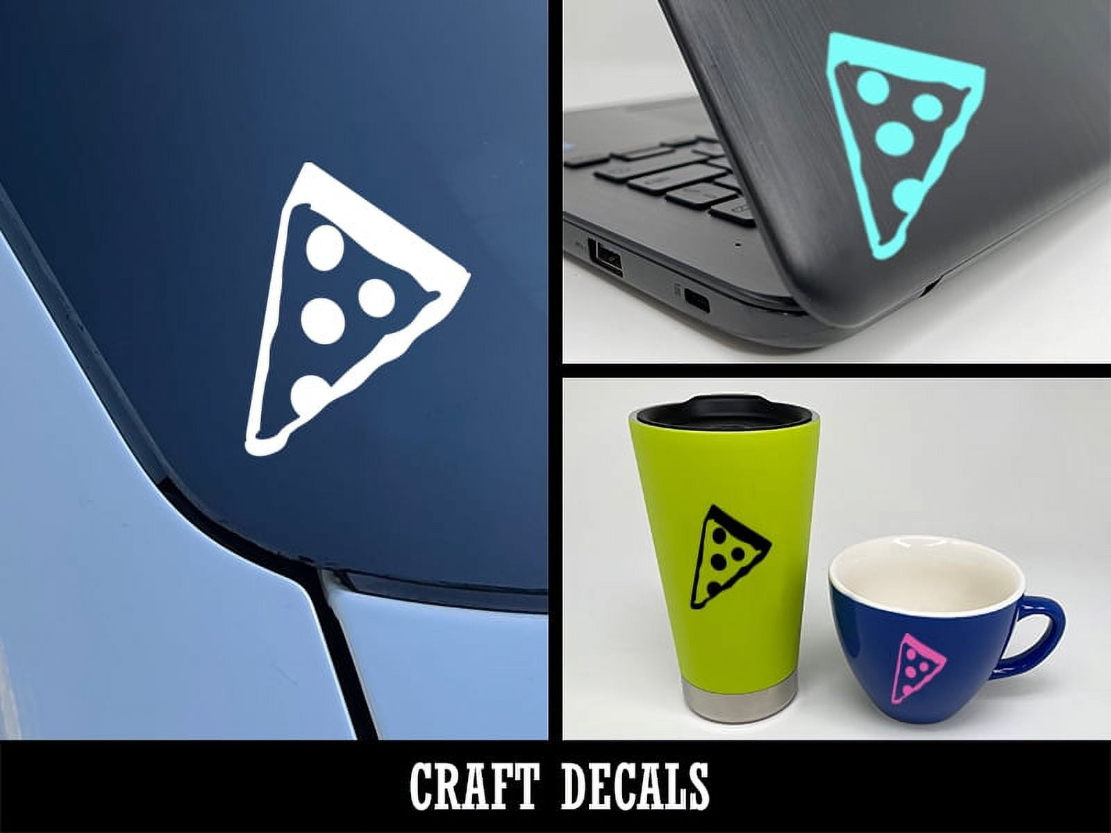 Pizza Slice Abstract Craft Vinyl Indoor Outdoor Decal Sticker - Copper ...
