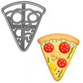 Pizza Slice Cookie Cutter & Stamp 4x3.49" for Baking Fondant Clay ...