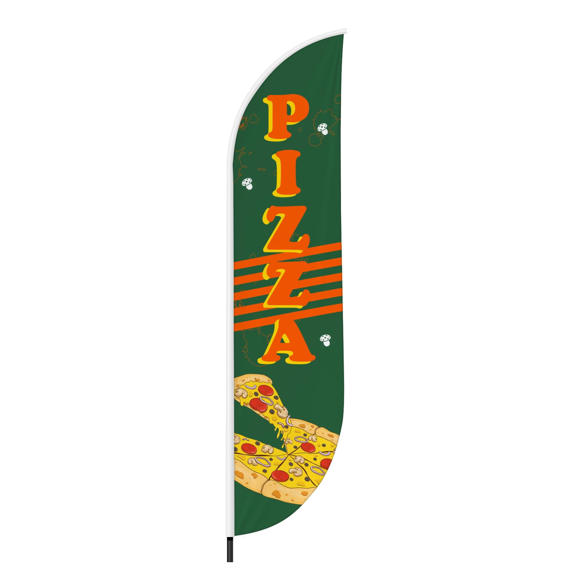 Pizza Slice Feather Flag(11.5feetX2.5feet) by DreamController | Outdoor ...