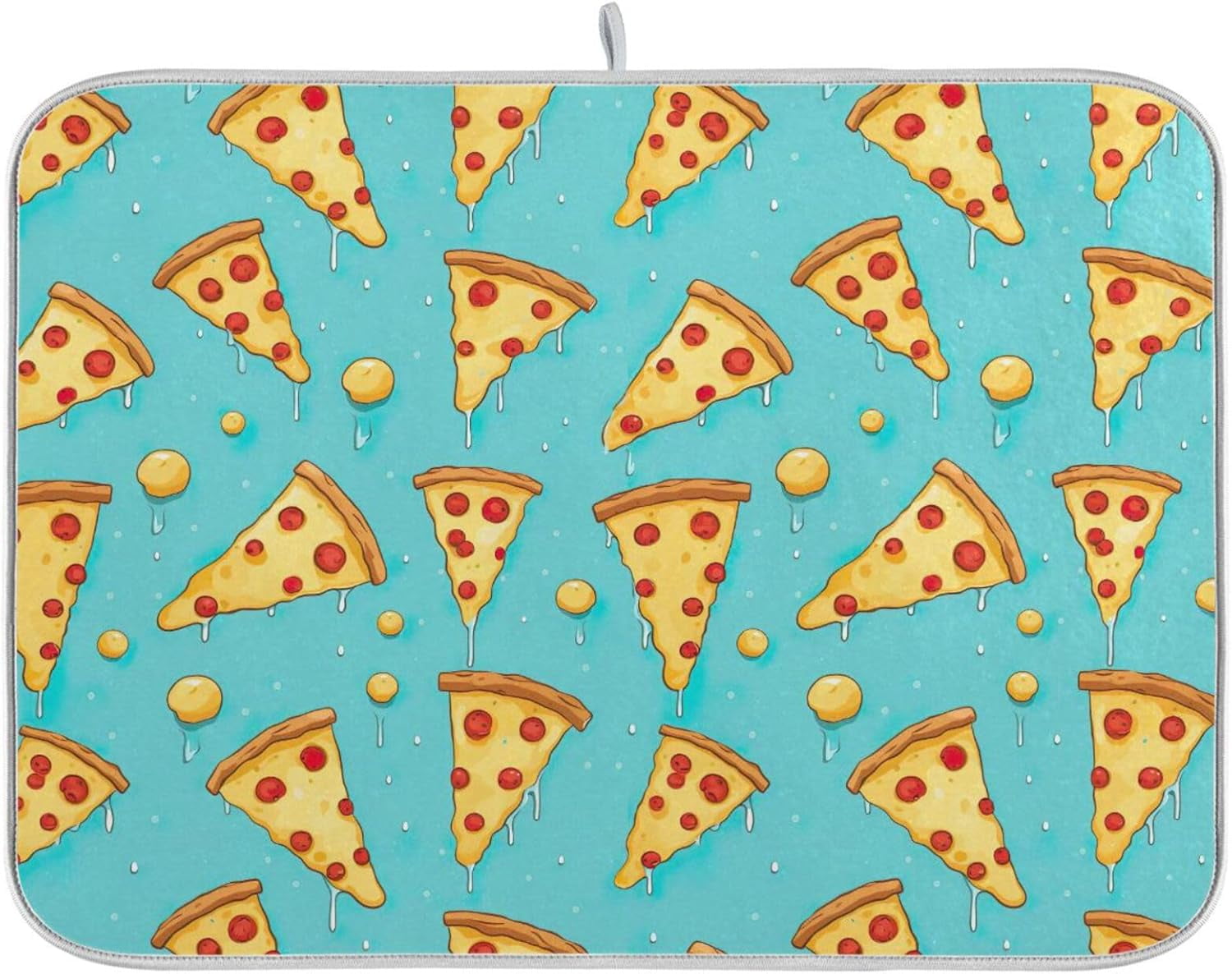 Pizza Slice Pattern Dish Drying Mats for Kitchen Counter Microfiber ...