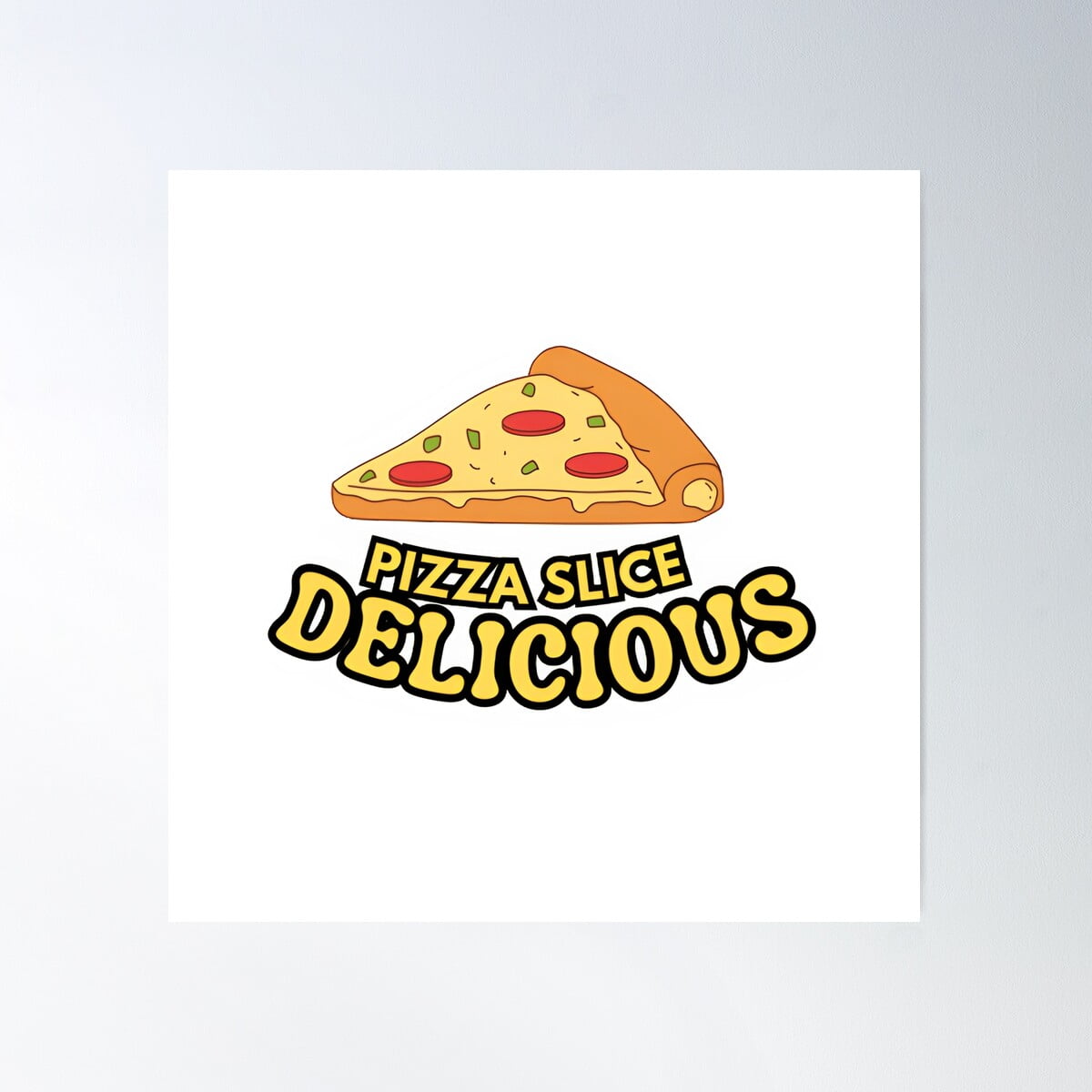Pizza Slice Poster Wall Art, Modern Wall Decor For Living Room Bedroom ...