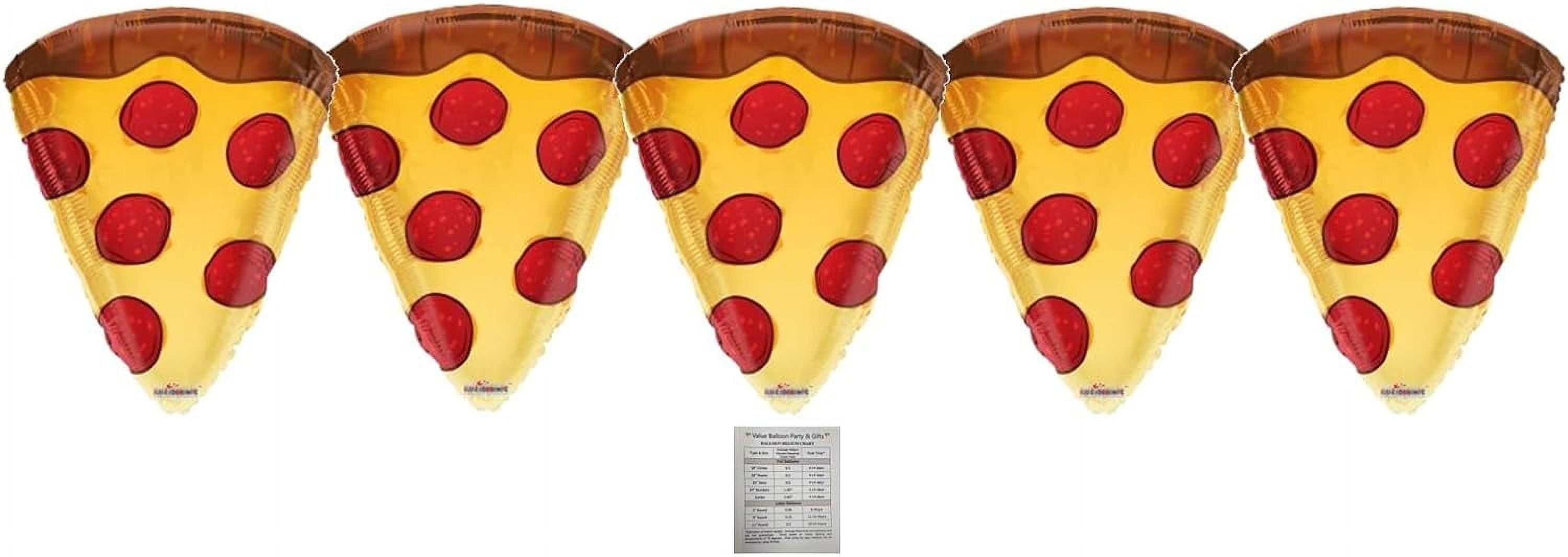 Pizza Slice Set Of 5 18'' Mylar Balloons Birthday Decorations Includes ...