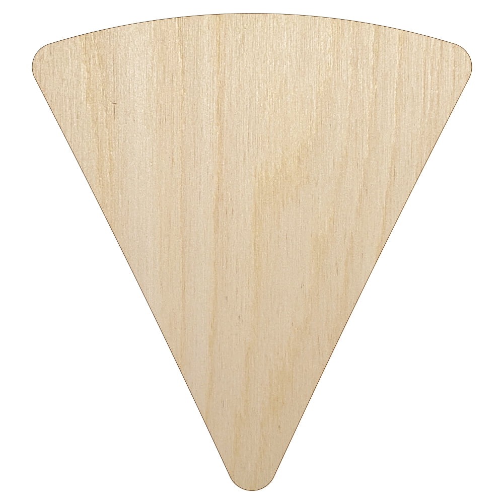 Pizza Slice Triangle Solid Wood Shape Unfinished Piece Cutout Craft DIY ...