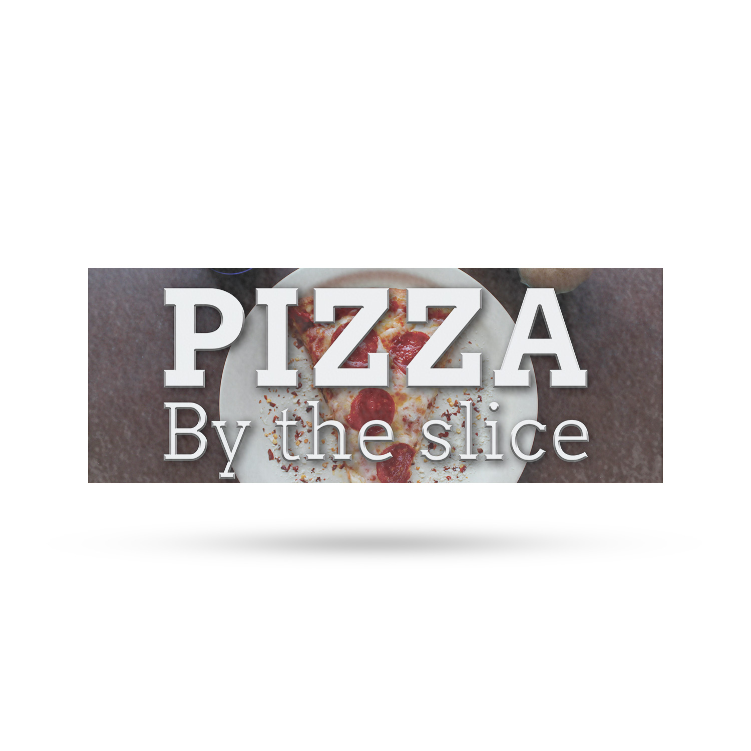 Pizza by the Slice Vinyl Decal 12 Inch x 5 Inch Weatherproof Heavy-Duty ...