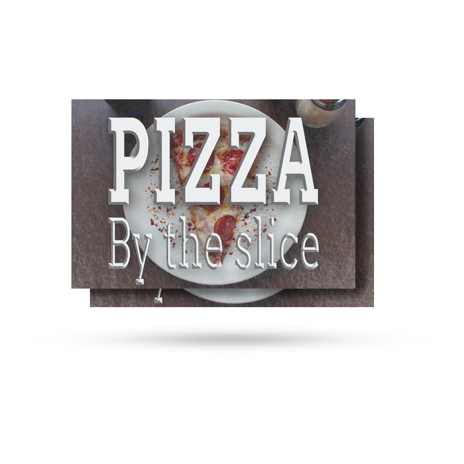 Pizza by the Slice Vinyl Decal 2 Pack of 24 Inch x 36 Inch Weatherproof ...
