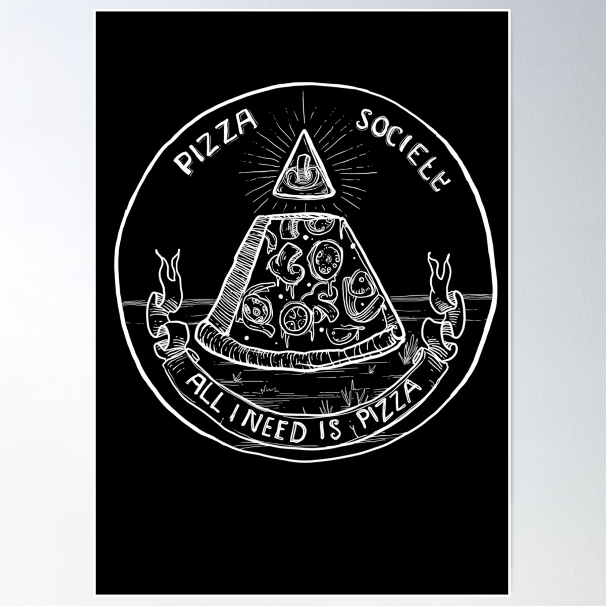 Pizza Society Poster Wall Art, Modern Wall Decor For Living Room ...