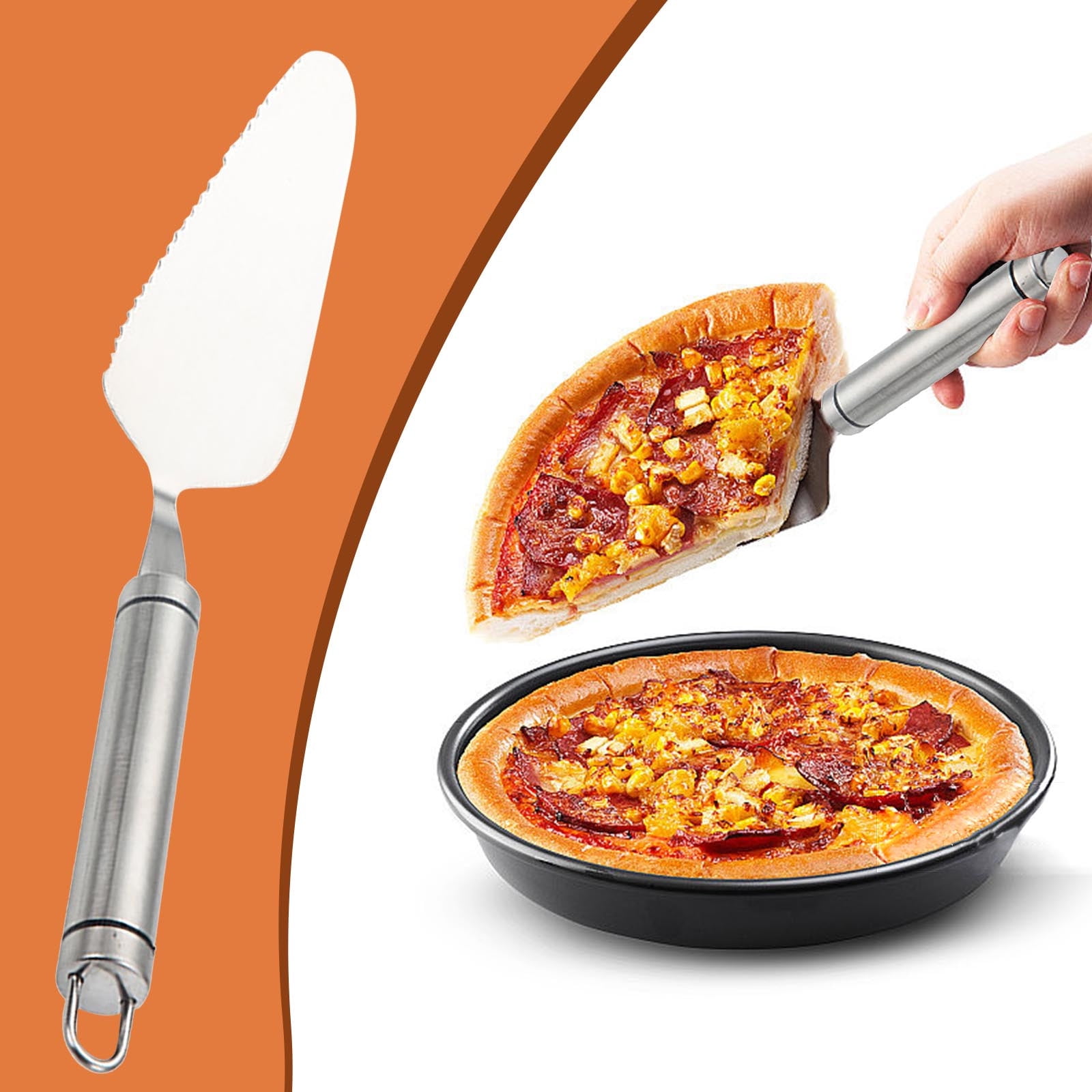Pizza Spatula Under 5 ! Yannianjz Wooden Handle Pizza Peel Stainless ...