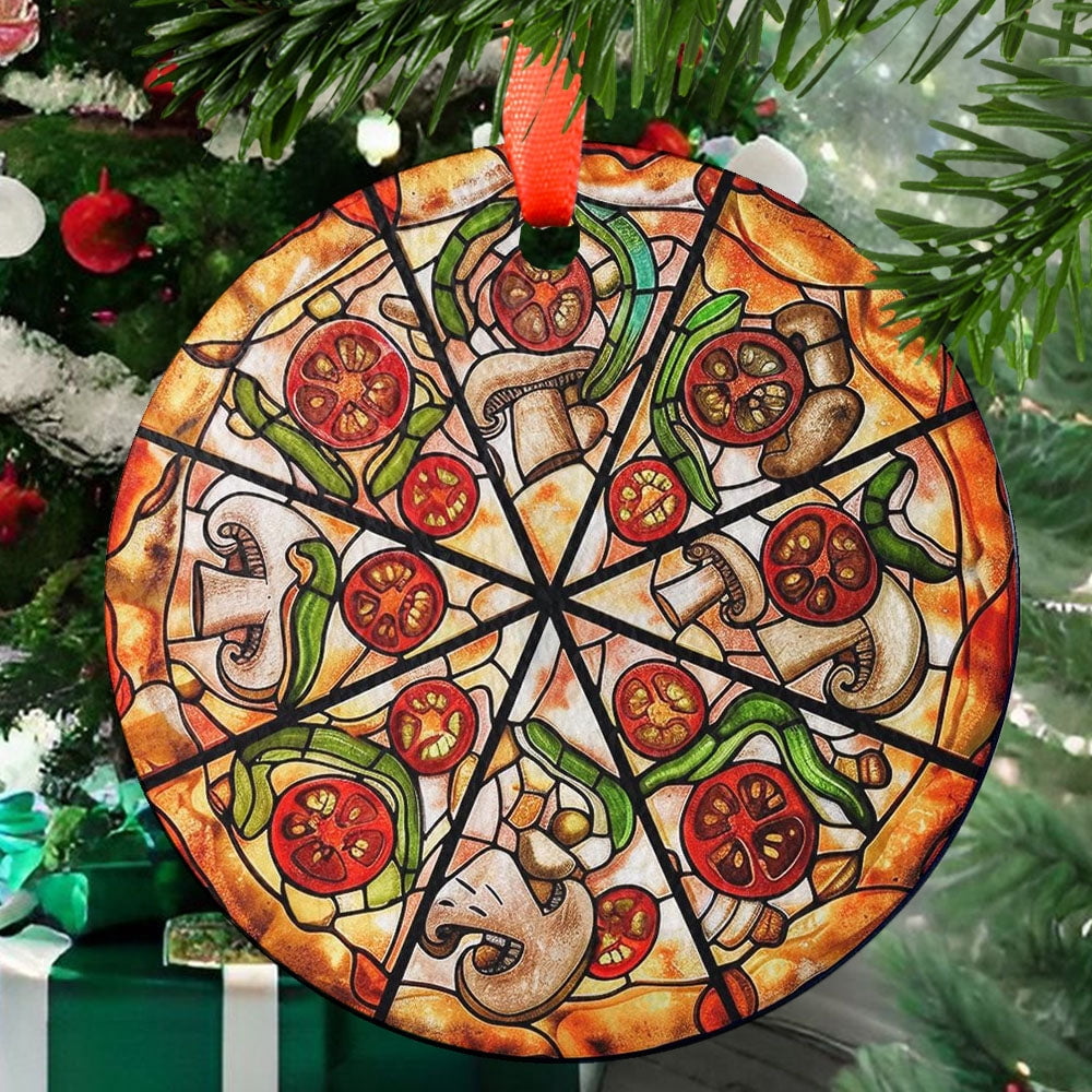 Pizza Ornament Suncatcher, Pizza Wall Hanging, Pizza Lover Gift ...