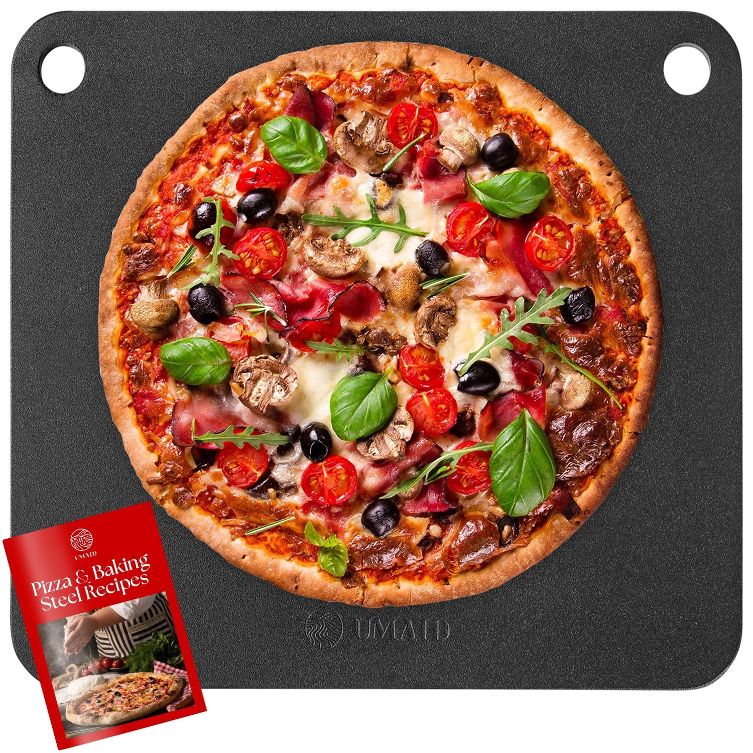 Pizza Steel for Oven & Grill, 16"x13.4", 1/4" Thick Pre-Seasoned Carbon ...