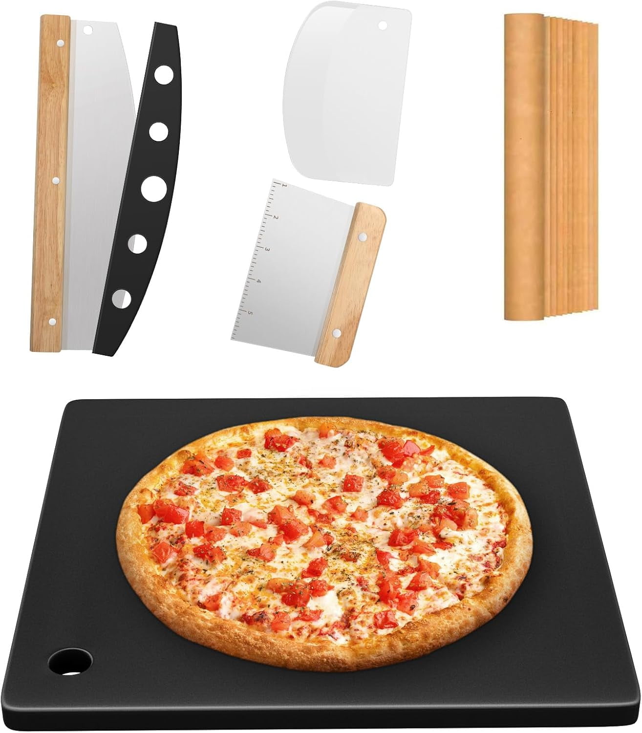 Pizza Steel for Oven and Grill, 16 x16 inch Square Ceramic Pizza Steel ...