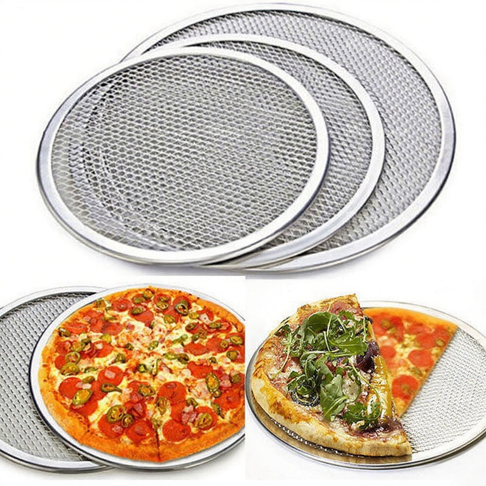Pizza Stone Aluminum Mesh Pizza Screen Pasta Baking Tray Net Pizza ...