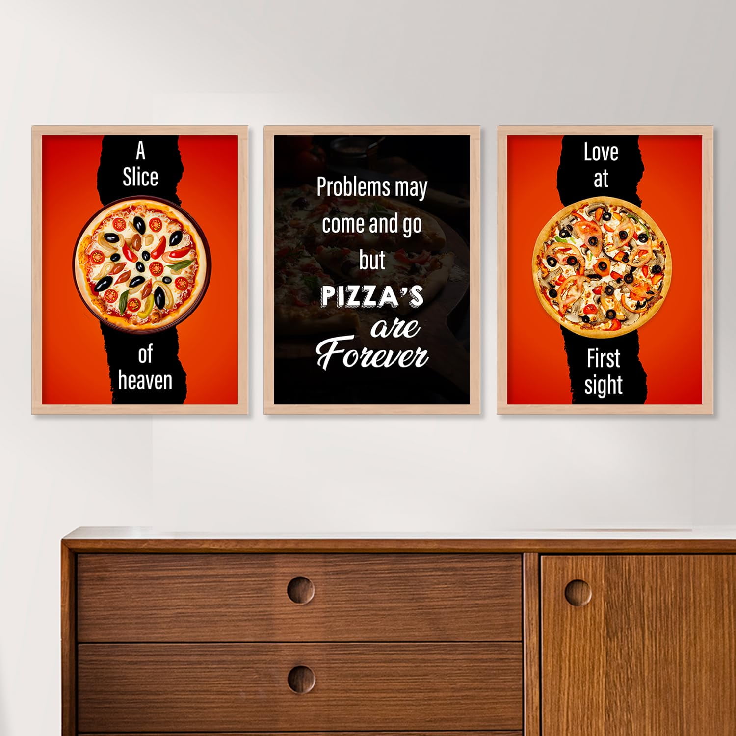 Pizza Theme Kitchen Canvas Posters Unframed for Wall - Kitchen posters ...