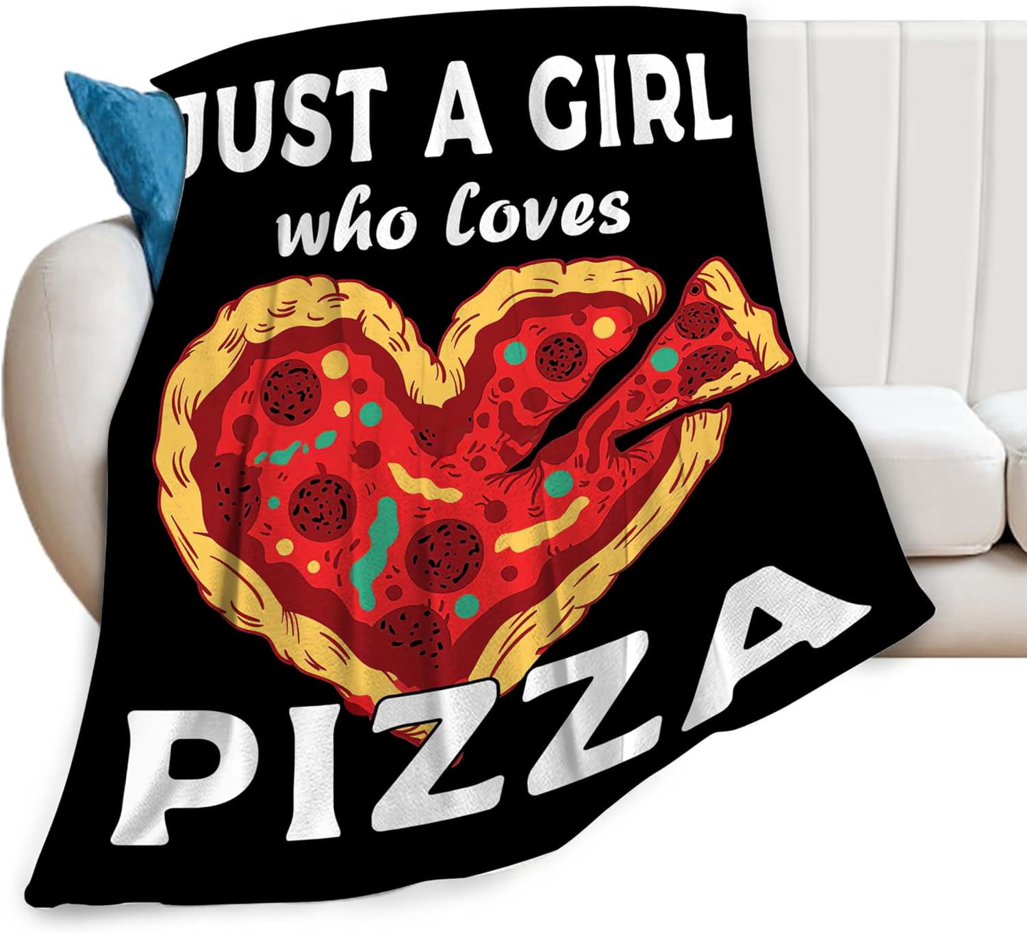 Pizza Throw Blanket Just A Girl Who Loves Pizza Blanket Gifts for Girls ...