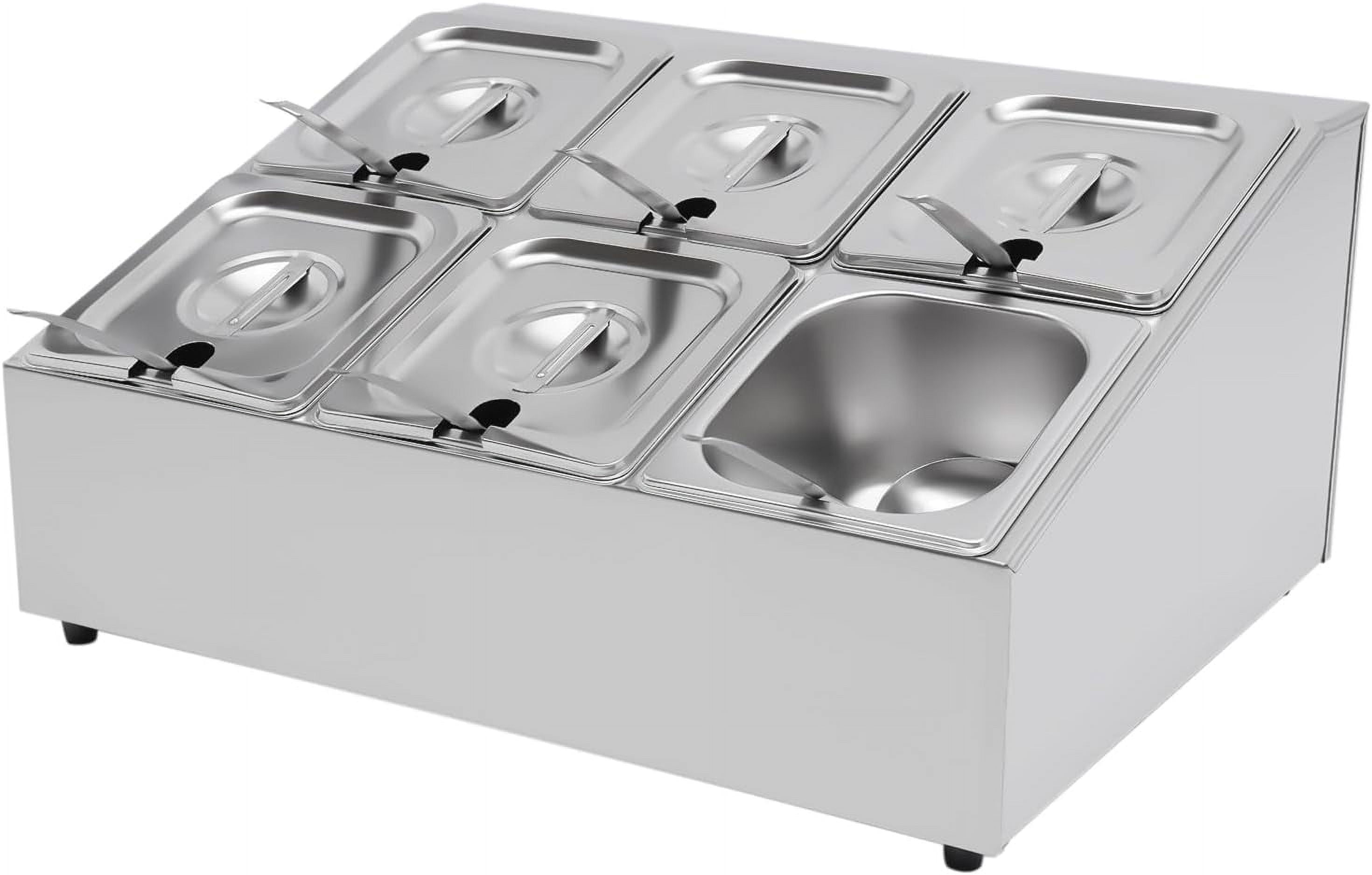 Pizza Topping Station Organizer 2-Tier Stainless Steel Spice Rack Shelf ...