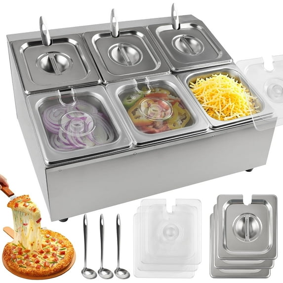 Pizza Topping Station Pizza Storage Container Topping containers with ...