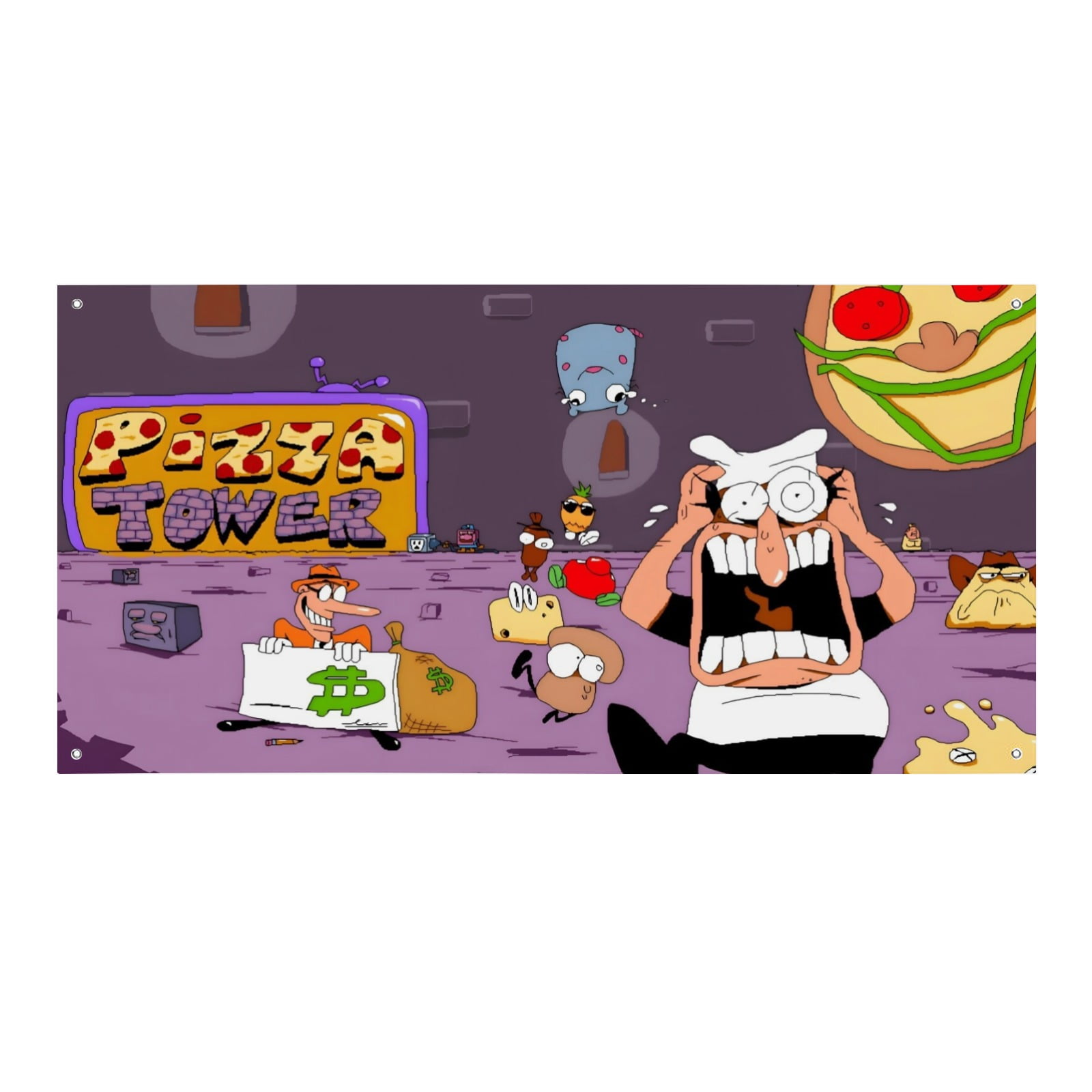 Pizza Tower-Theme Backdrops Banner Birthday Party Decor Supplies ...