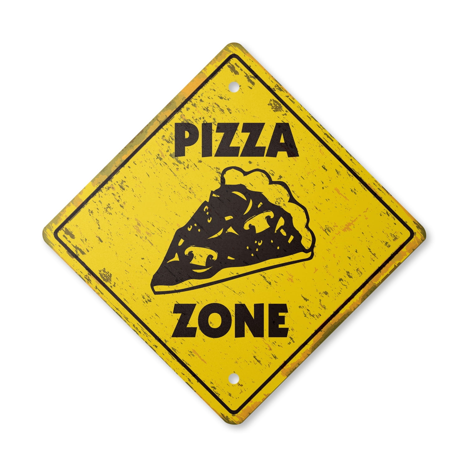 Pizza Vintage Crossing Sign Zone Xing | Indoor/Outdoor Plastic | 14 ...