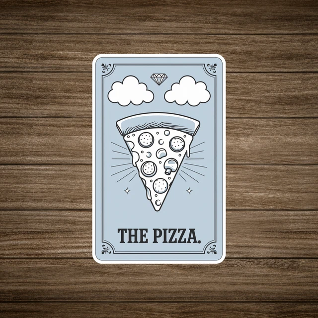 The Pizza Vintage Style Fast Food Slice Sticker Decal Laptop Decorphone ...