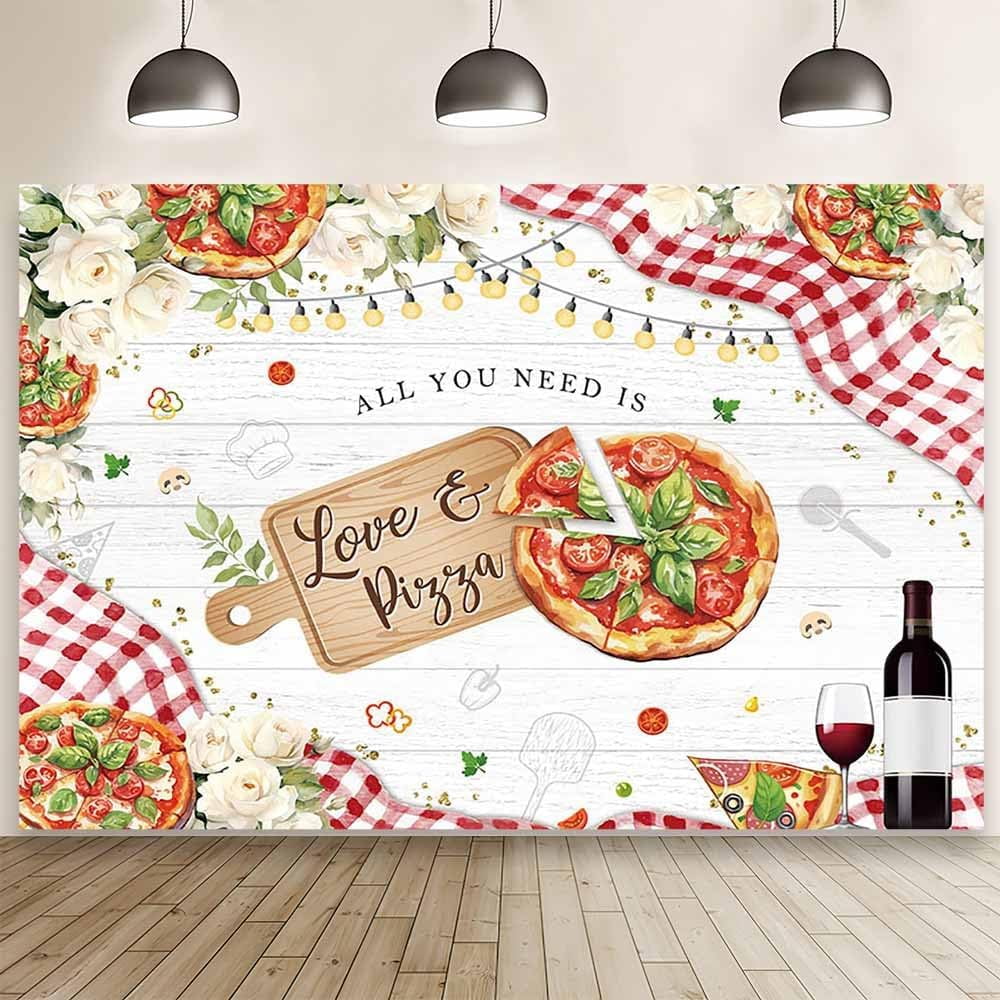 Pizza Wedding Backdrop All You Need is Love and Pizza Bridal Shower ...