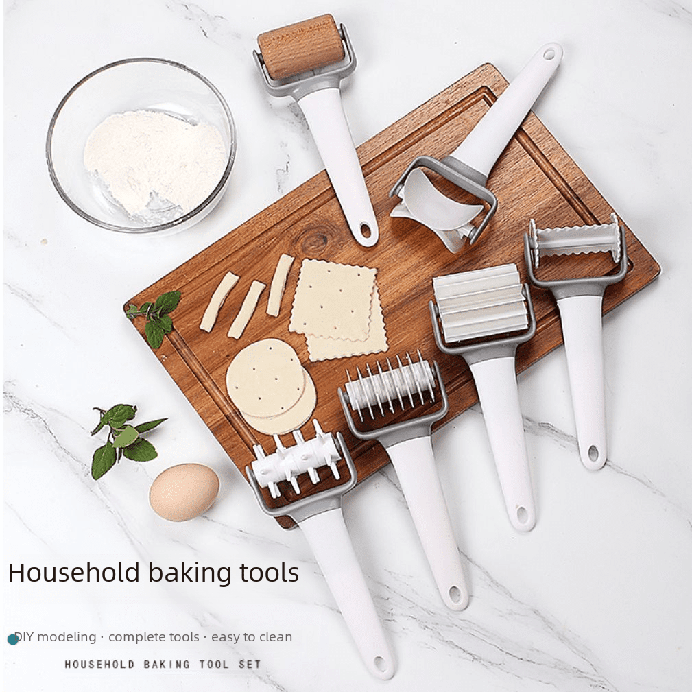 Pizza roller set baking tools pattern plastic mesh knife multi-use ...