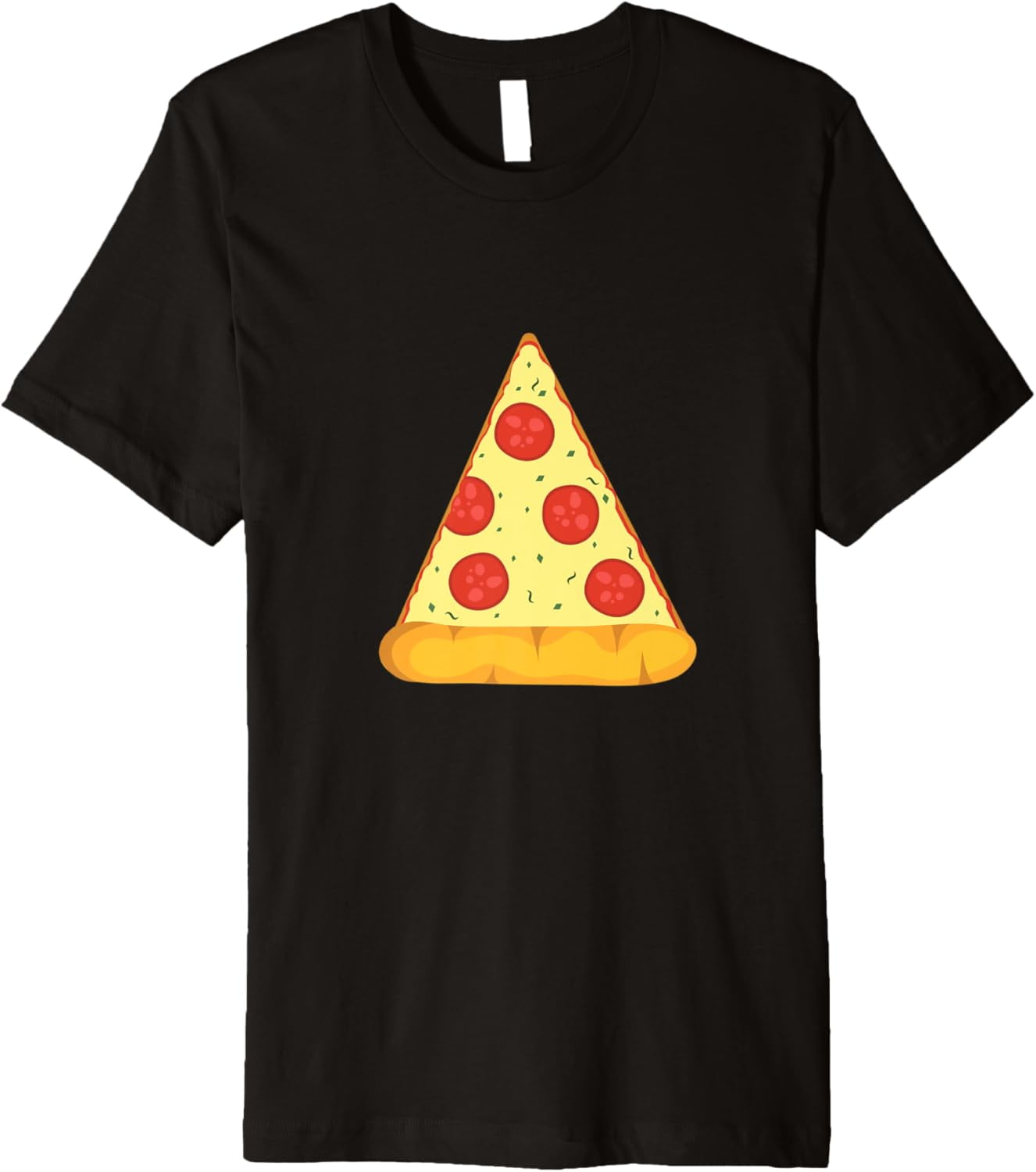 Pizza with Pepperoni Premium T-Shirt men and women can wear, black ...