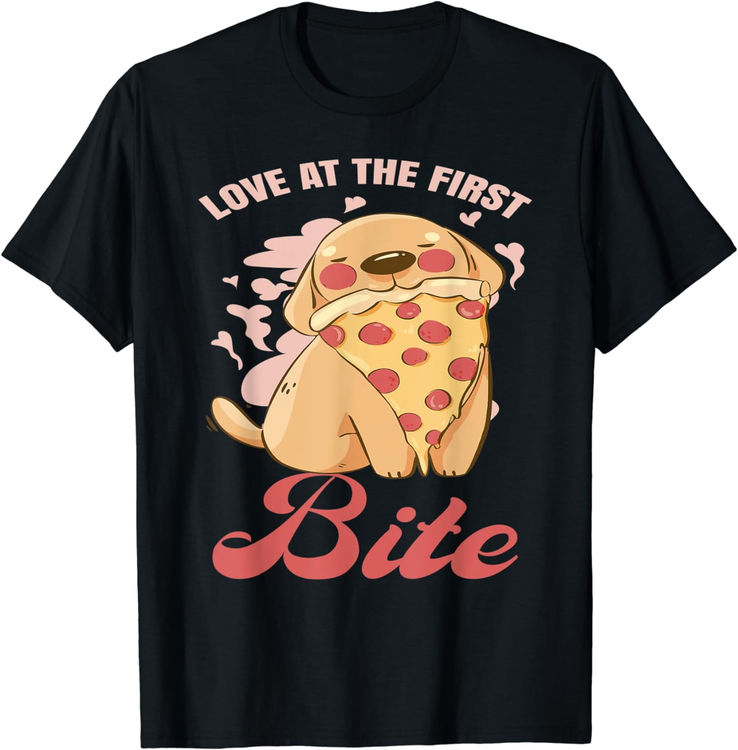 Pizzaas - Cute Puppy Dog - Love at the first Bite T-Shirt - Walmart.com