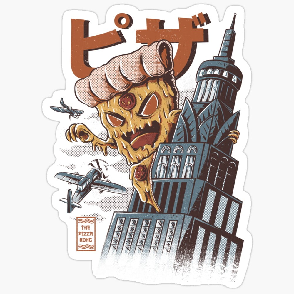 Pizzakong Cream Sticker Phone Decal Water Bottle Stickers Car Decals ...