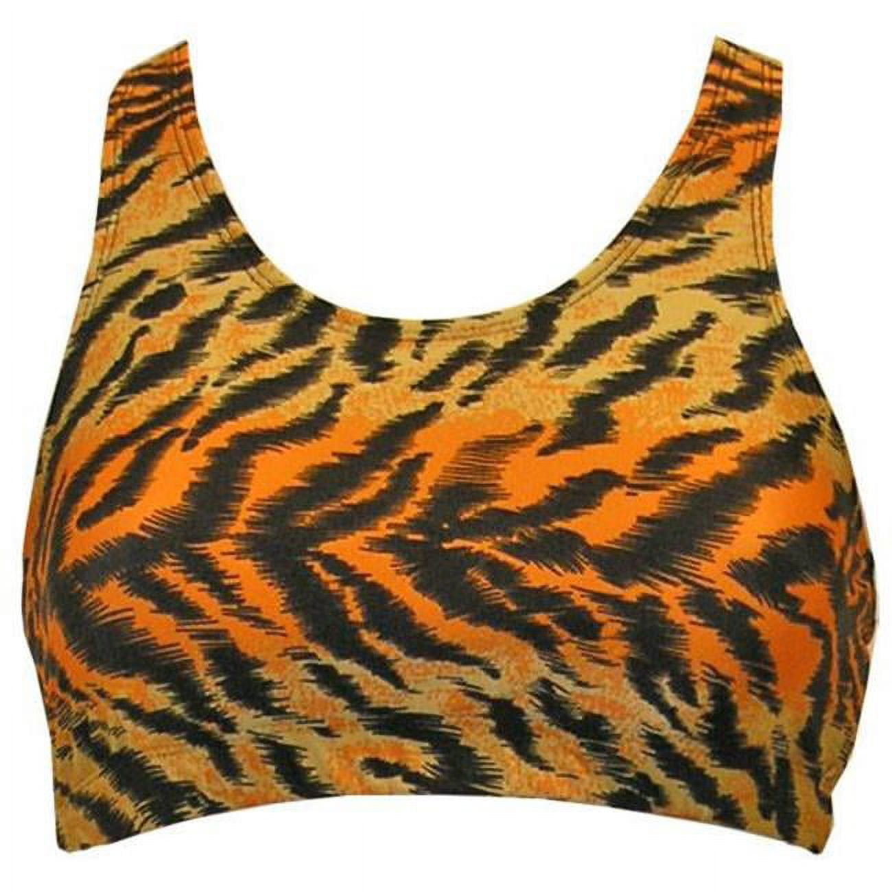 Pizzazz 1023AP -TIG -YS 1023AP Youth Animal Print Sports Bra, Tiger ...