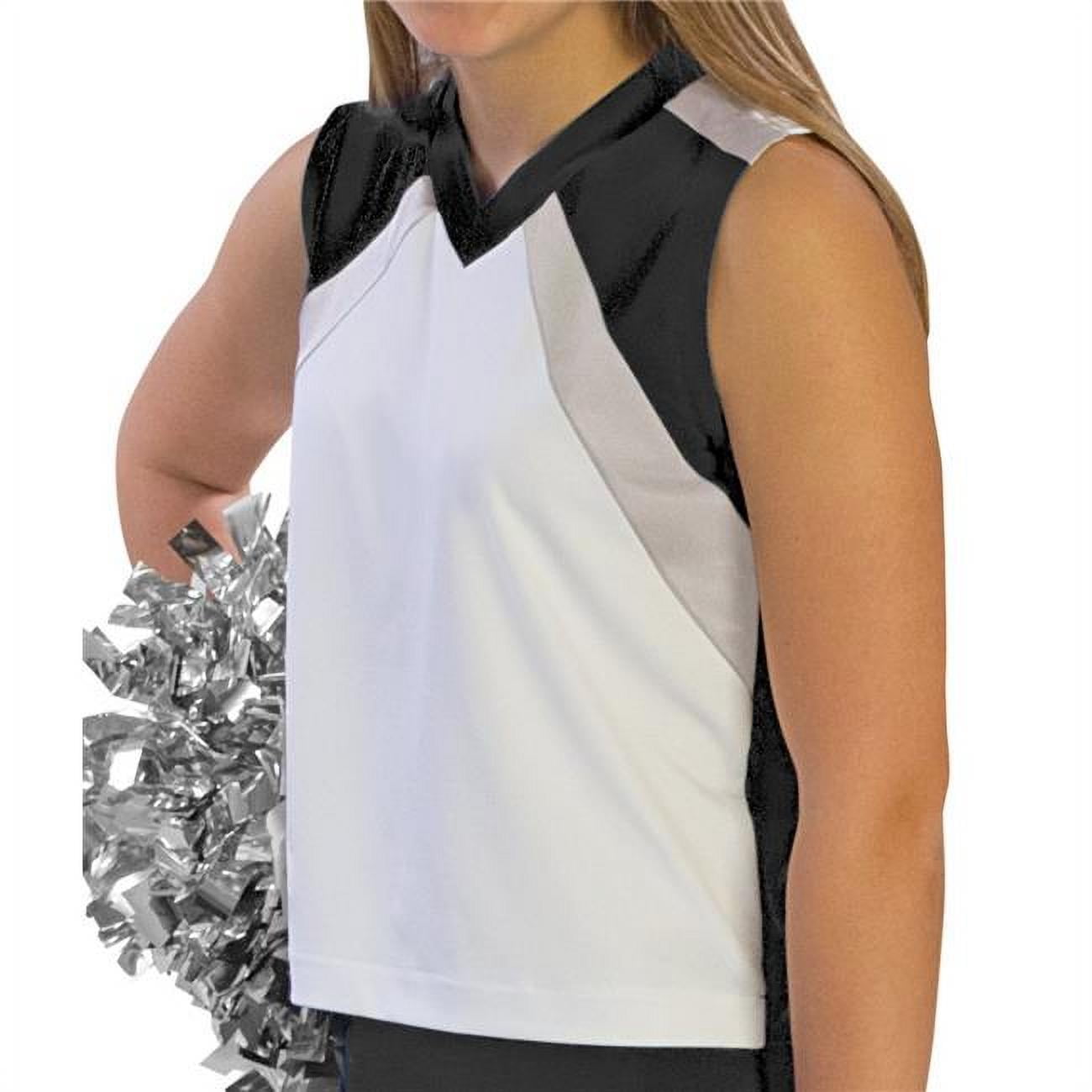 (Price/each)Pizzazz UT545 Adult Premier Flare Uniform Shell-WHTBLK-AM ...
