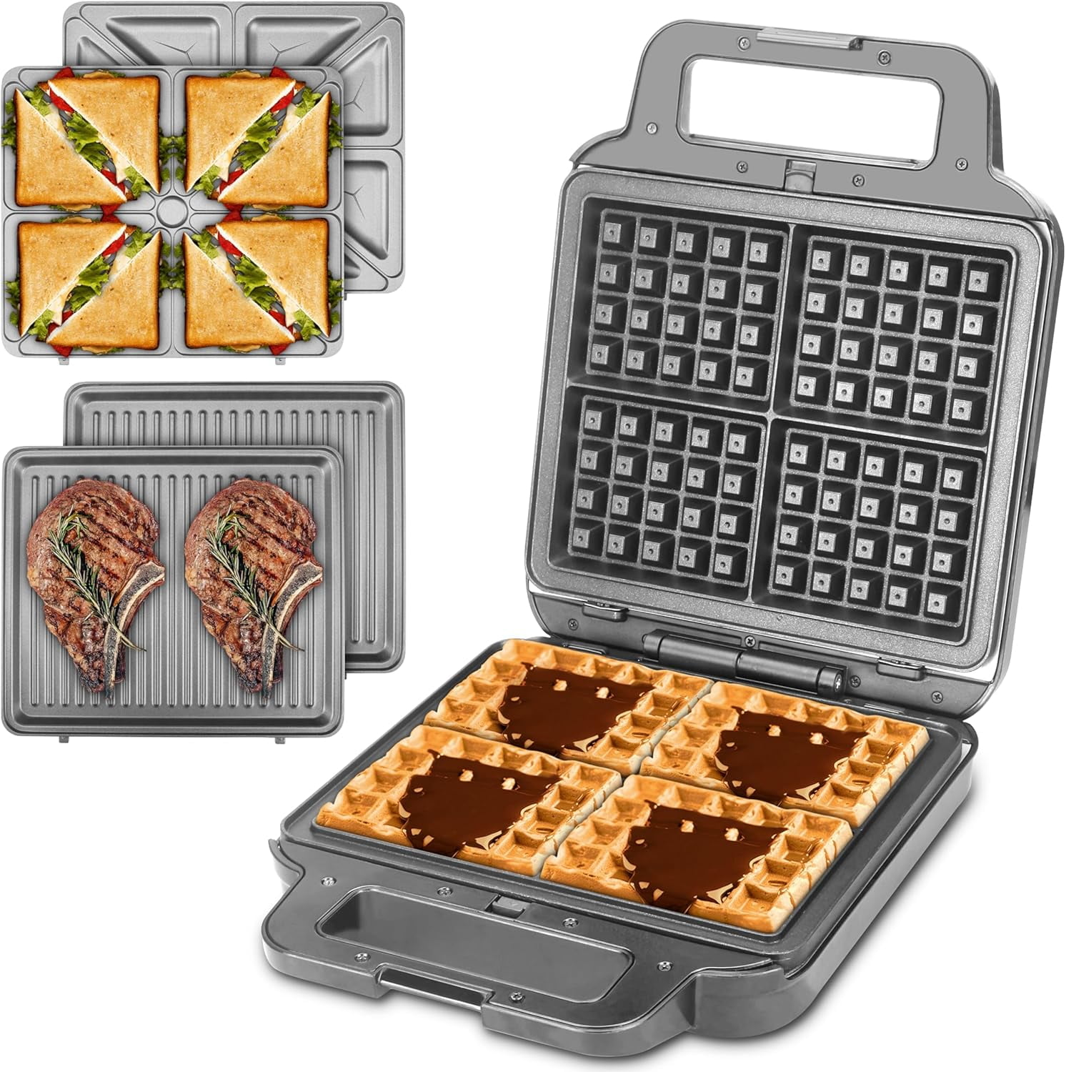 Pizzelle Maker with Non-Stick Coating, Electric Pizzelle Cookie Baker ...