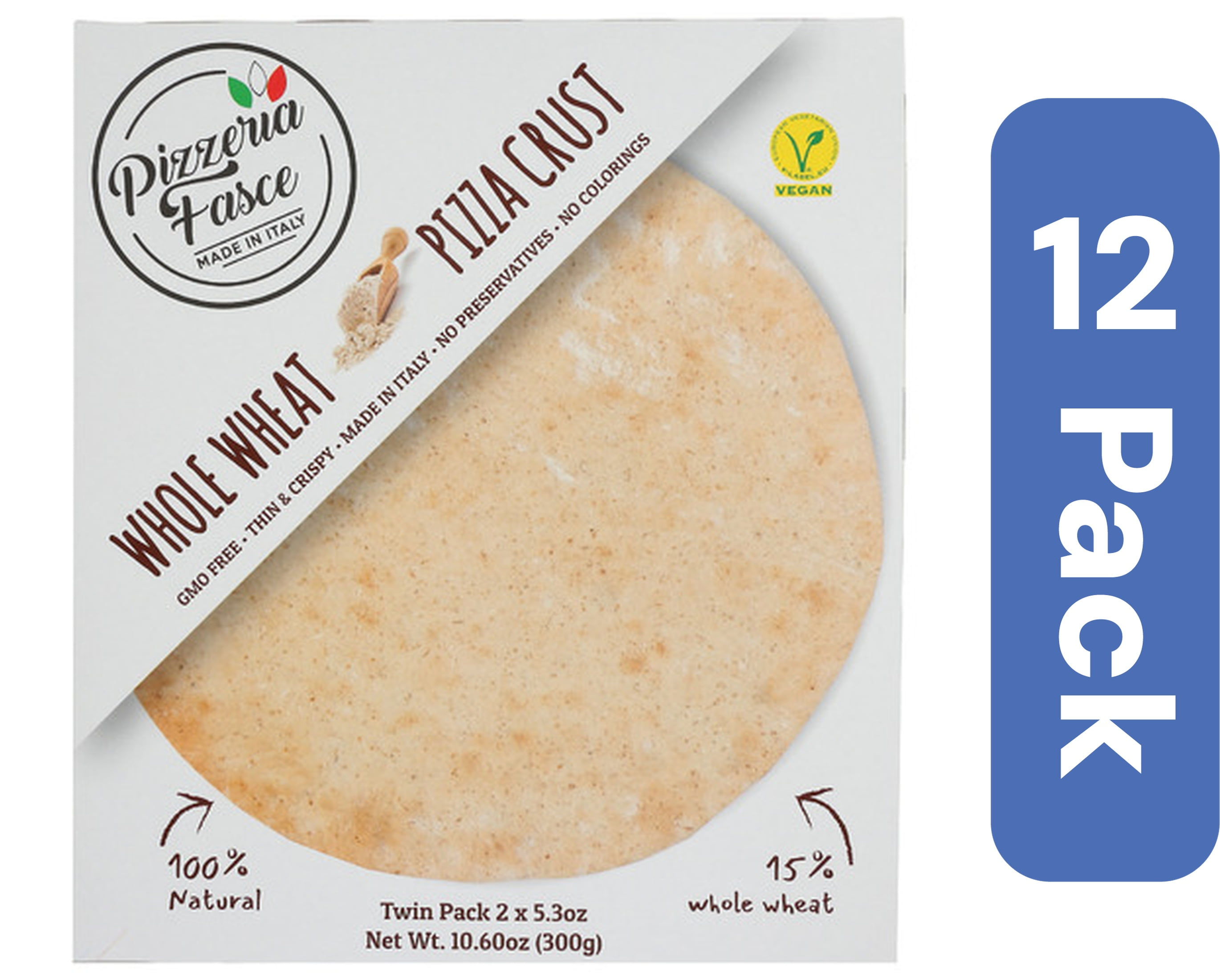 Pizzeria Fasce Whole Wheat Pizza Crust 10.6 oz (Pack Of 12) - Walmart.com