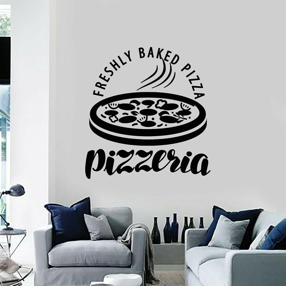 Pizzeria Wall Decal Freshly Baked Italian Food Pizza Restaurant Dining ...