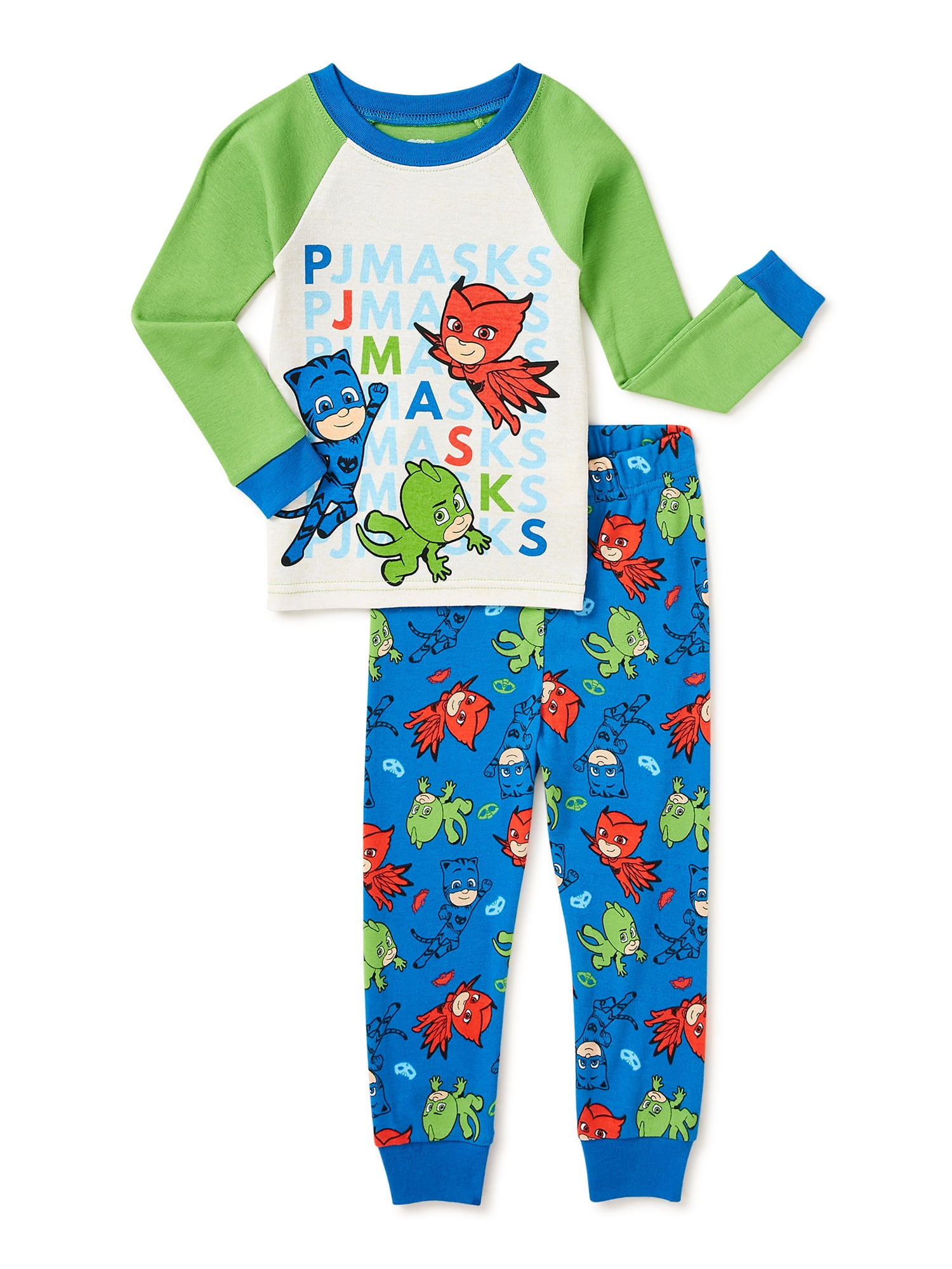 PJ Masks Toddler Boy Cotton Sleepwear - 2-Piece Pajama Set - Walmart.com