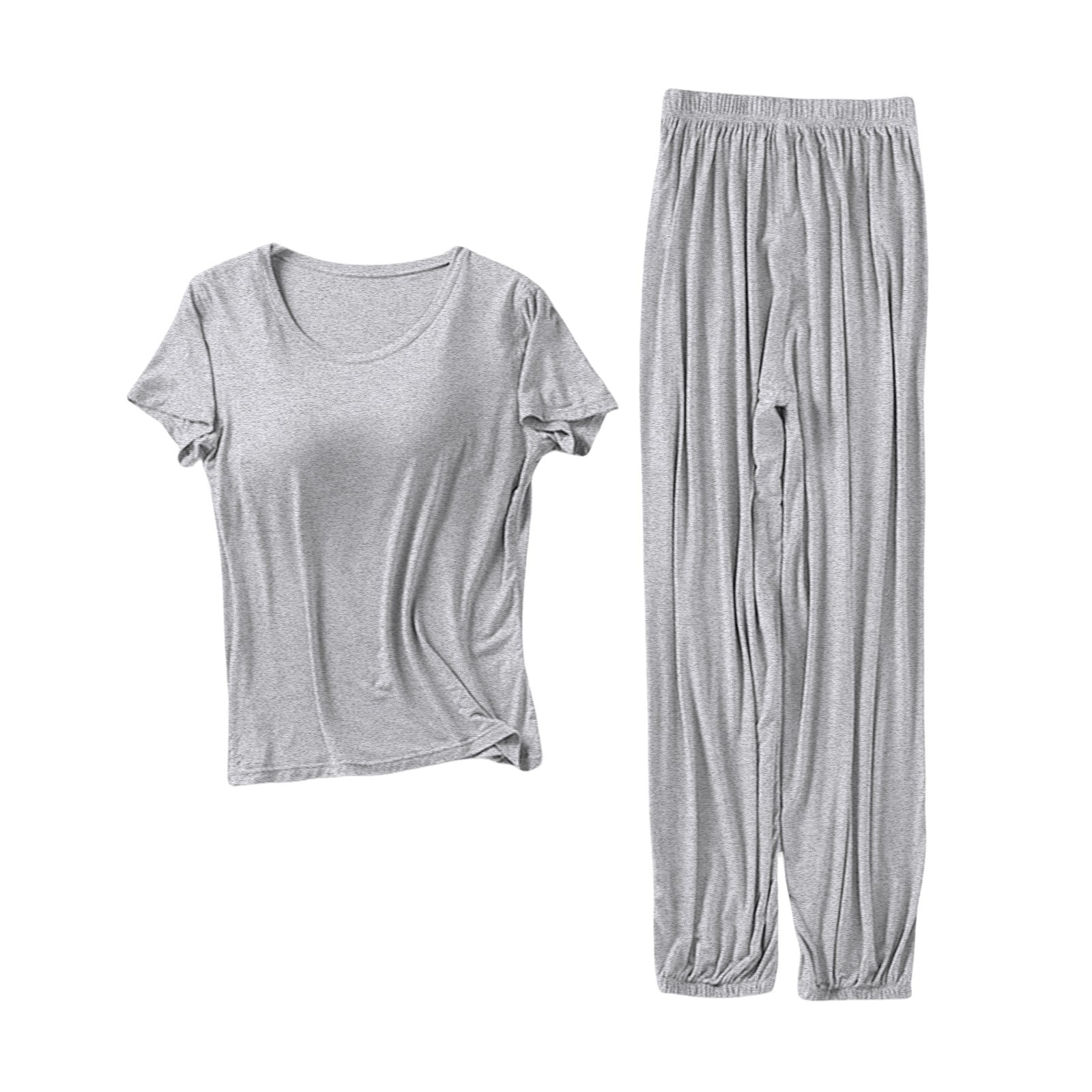 Pj Set, Comdrip Women's Petite Pajama Set Petite Length Tunic Top Wide ...